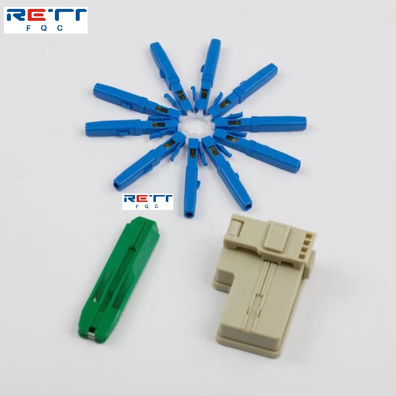 10pcs LC UPC Fiber Optic Quick Connector with Matched Tools Fiber Optic ...