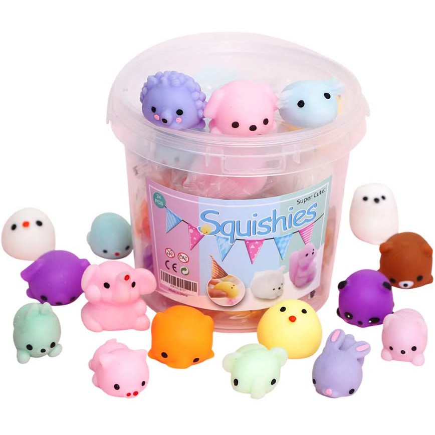 Squishies Squishy Toy 24pcs Party Favors for Kids Mochi Squishy Toy ...