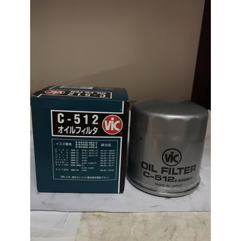 VIC C-512 OIL FILTER (GENUINE) | Shopee Philippines