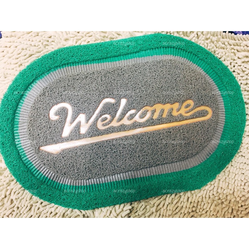 Good Quality Oval Shape Welcome Design Rubber Doormat Car Mat ...