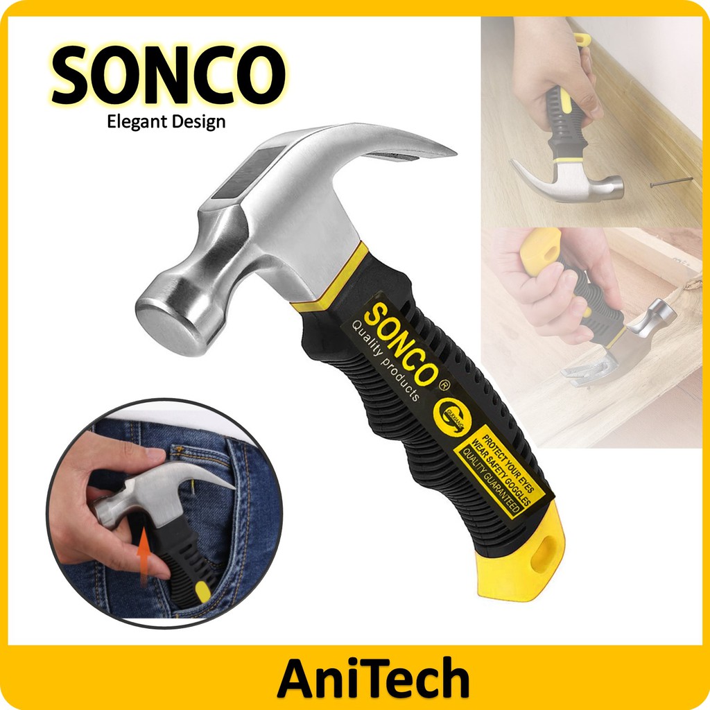 SONCO Mini Claw Stuby Small Hammer Fiberglass Handle / Pemukul Kecil / Mini Hammer Kecil Ketuk ...