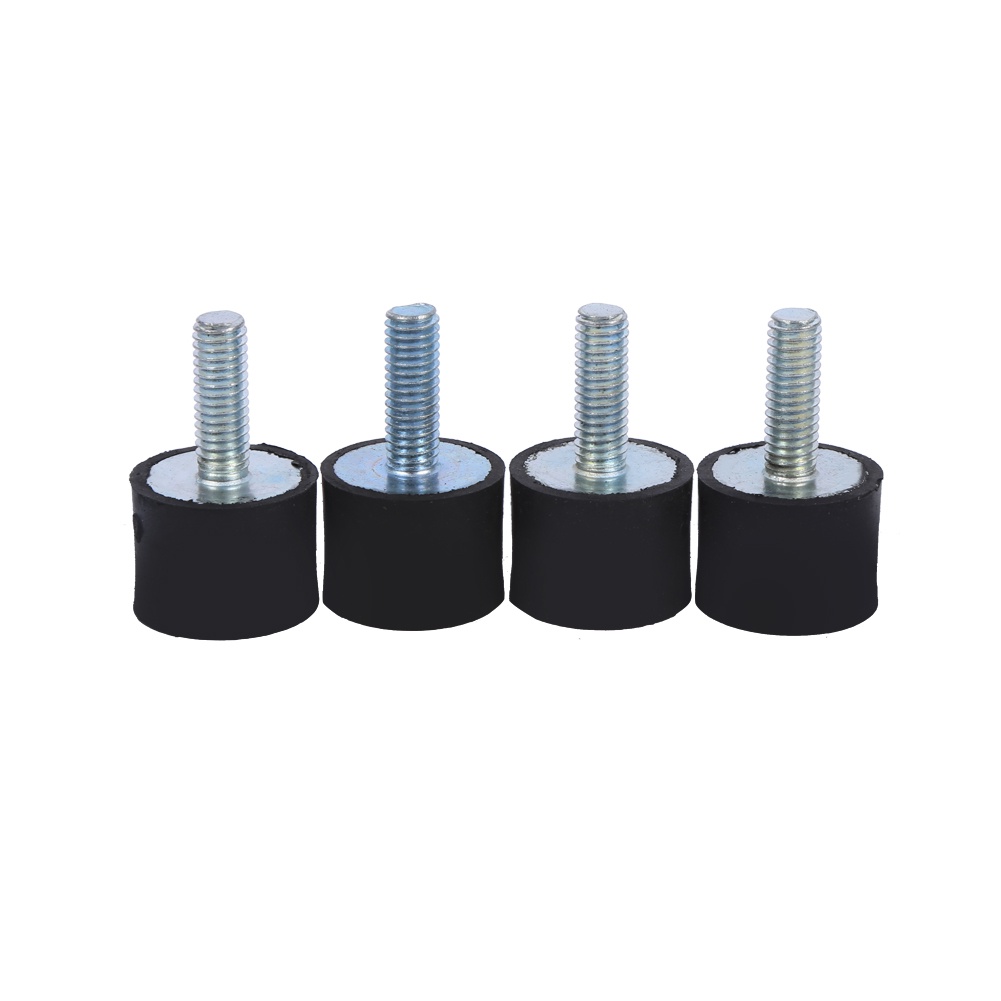 4PCS Rubber Shock Absorber Base Set with Screws M6 Shockproof Silent ...