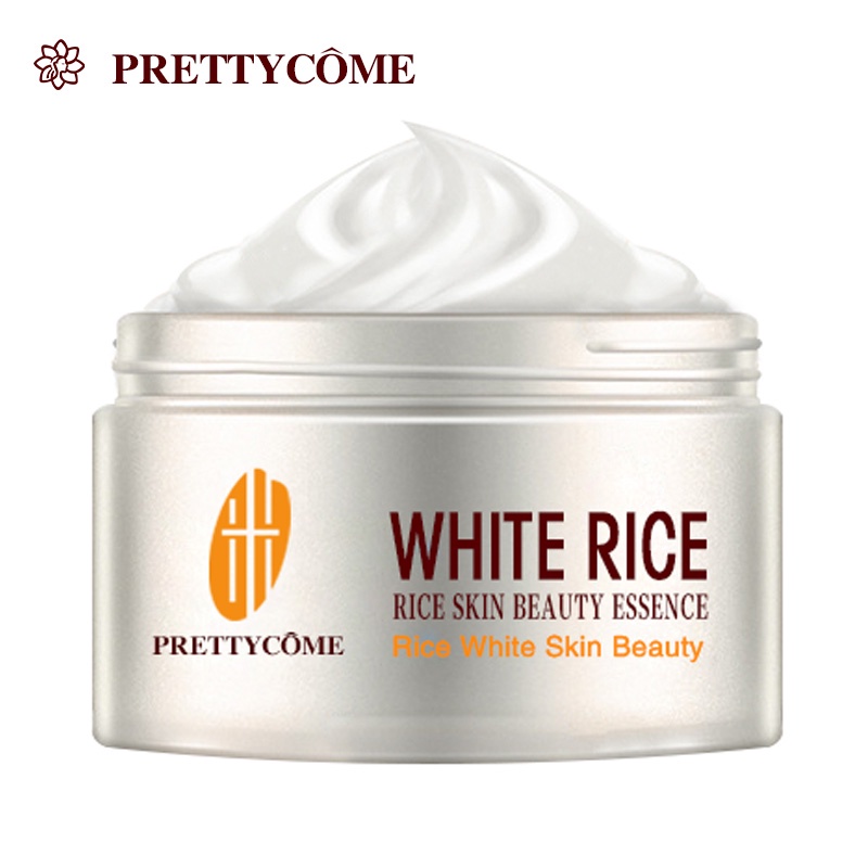 PRETTYCOME White Rice Whitening Face Cream Hyaluronic Acid Essence ...
