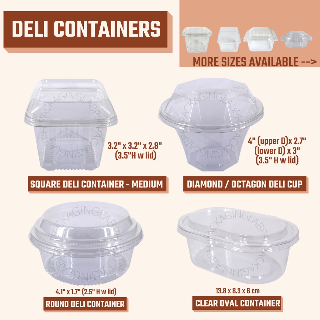 [10pcs] Clear Oval Deli Containers for Cakes, Mousse, Salads and other ...