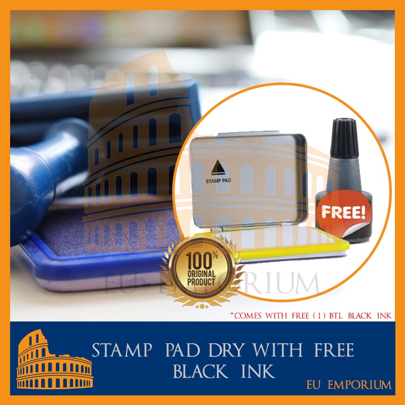 Stamp Pad Dry Office Stamp Pad No. 1 No. 2 No. 3 No. 4 Dry With FREE ...