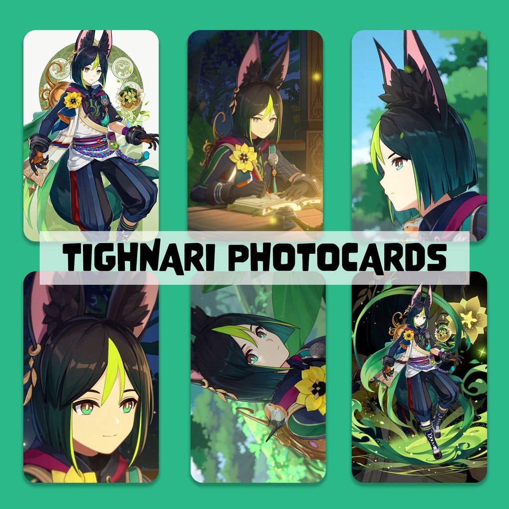 Genshin Impact Photocards - TIGHNARI Textured Photocards Front and Back ...