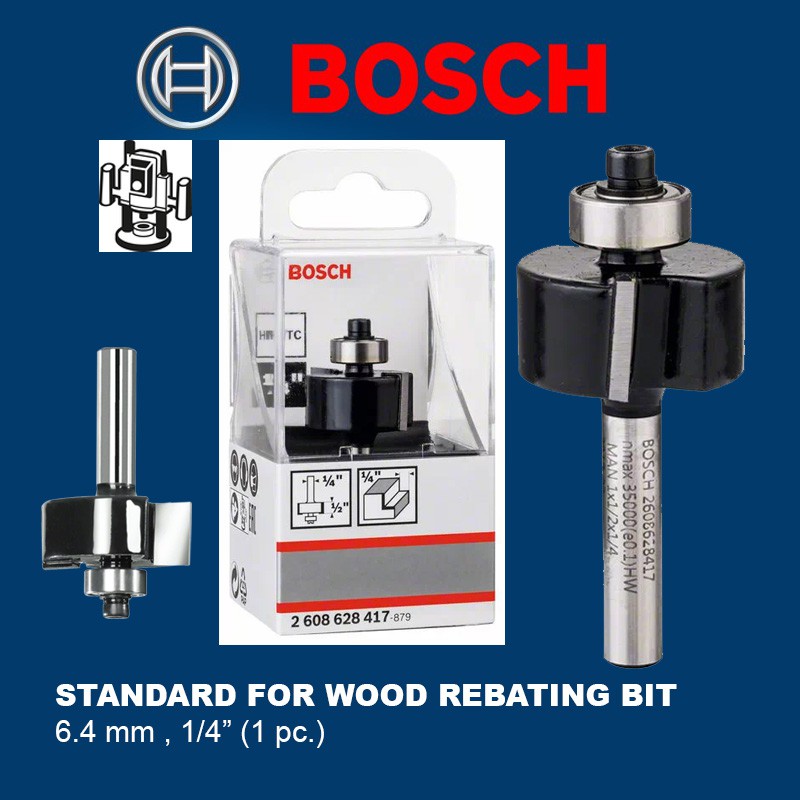 BOSCH 2608628417 Rebating Bit 6.4 mm (1/4") | Shopee Philippines