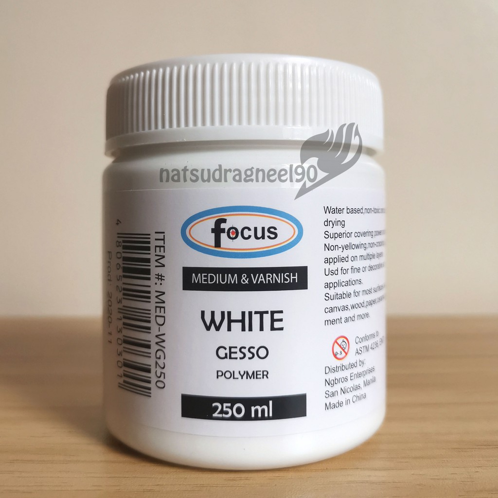 [250ml] Focus White/Black Gesso Polymer & Modeling Paste Polymer ...