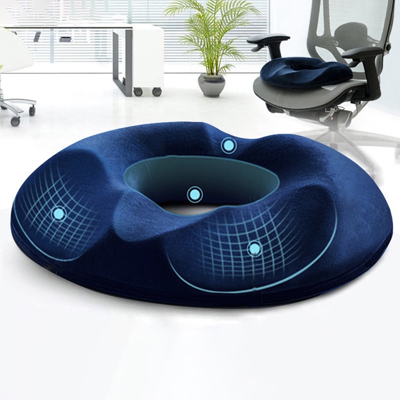 4U Men Cooling Gel Memory Foam Donut Seat Cushion for Office Chair Desk ...