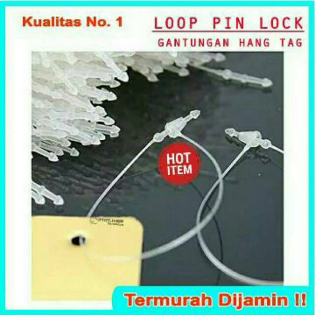 HITAM PUTIH 500 Pcs LOCK PINS 5" INCH BLACK/WHITE LOOP PINS ROPE HANG ...