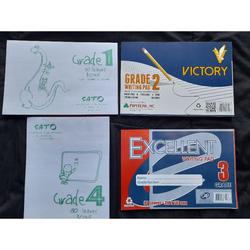 Grade Pad Paper- Grade I, II, III & IV | Shopee Philippines