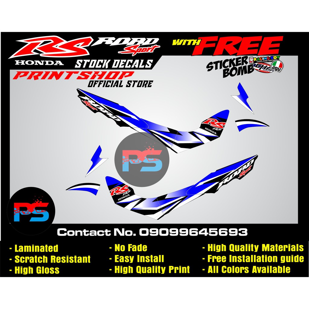 Honda RS 125 carb Stock Sticker Decals | Shopee Philippines