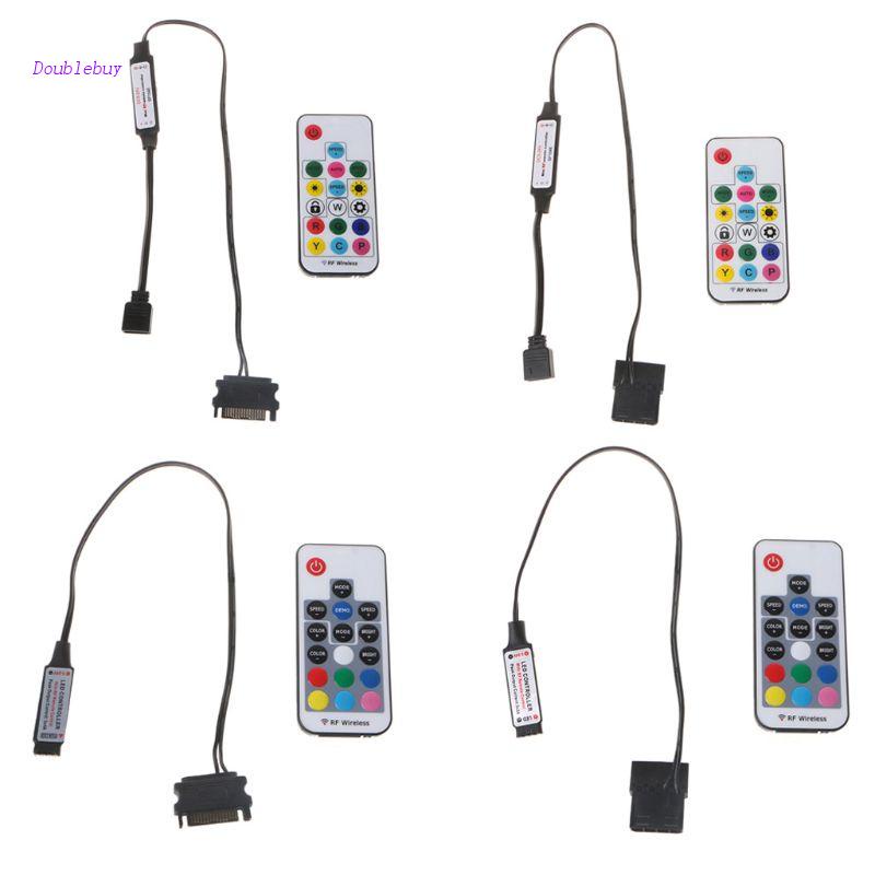 Doublebuy SATA RGB Controller Mini Remote Wireless Large 3Pin 5V/4Pin ...