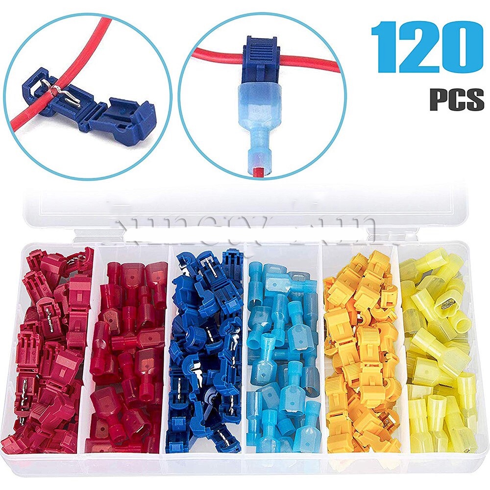 120pcs Tap Wire Quick Self-stripping Terminal Connector - cutter For ...