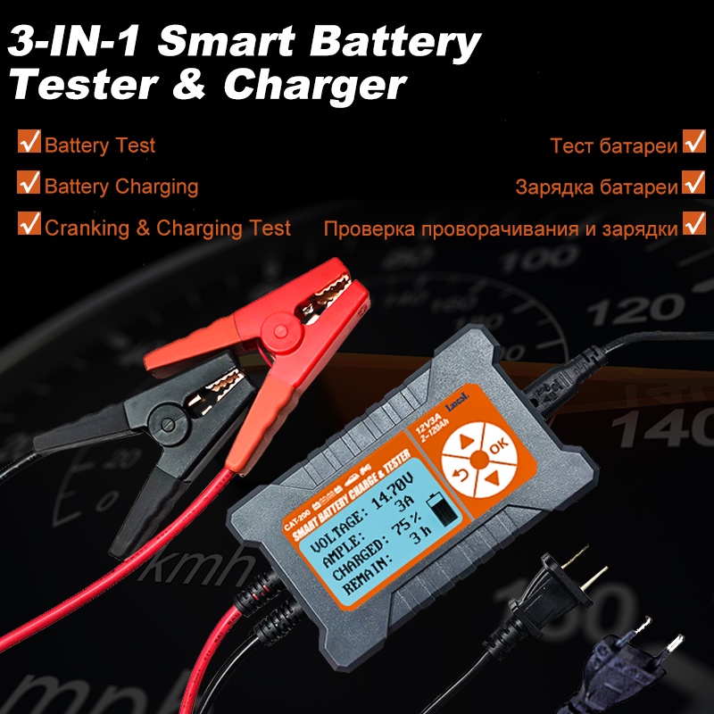 In Stocks Lancol Cat200 Car Battery Tester And 12V 3A Car Battery ...
