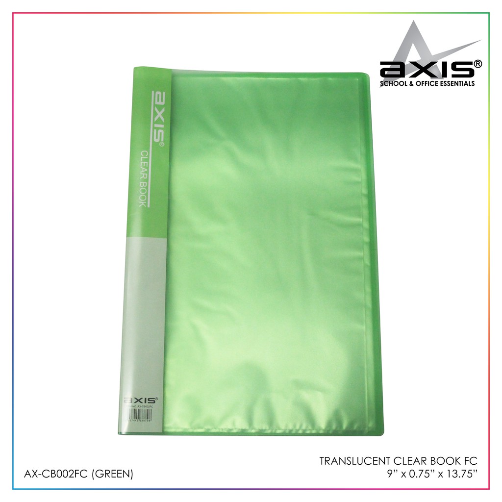 Clearbook Translucent Long FC Folder Display Book Non-Refillable 20 ...