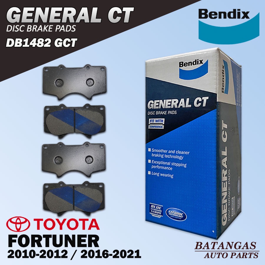 BENDIX FRONT BRAKE PAD SET 4PCS Toyota Fortuner 2016-2024 PN: 1482 | Shopee Philippines