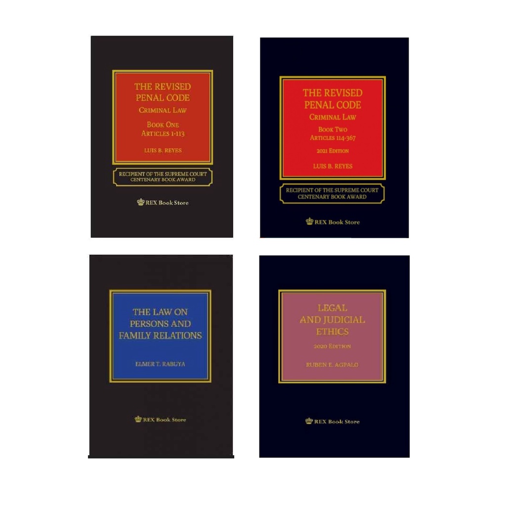 Law Book RPC PFR BLE Oblicon LGU Consti Legal Logic Political Statcon ...