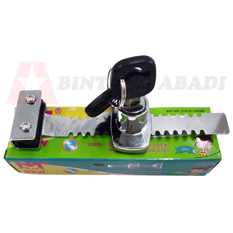 Milan GLASS LOCK 2 TEETH STAINLESS LOCK LOCK | Shopee Philippines