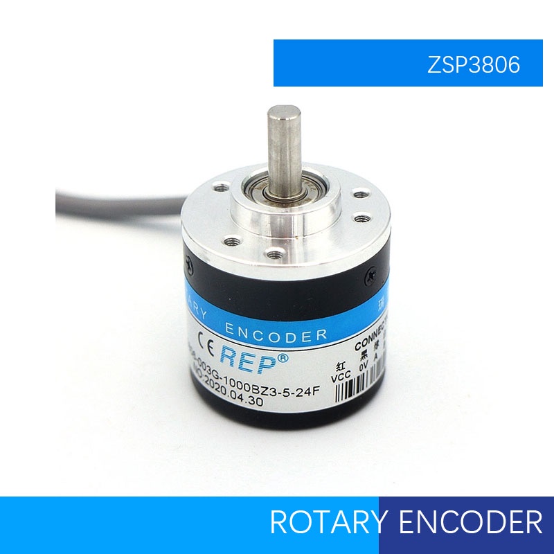 Switch ZSP3806 series 2000ppr NPN output rotary encoder solid shaft dia ...