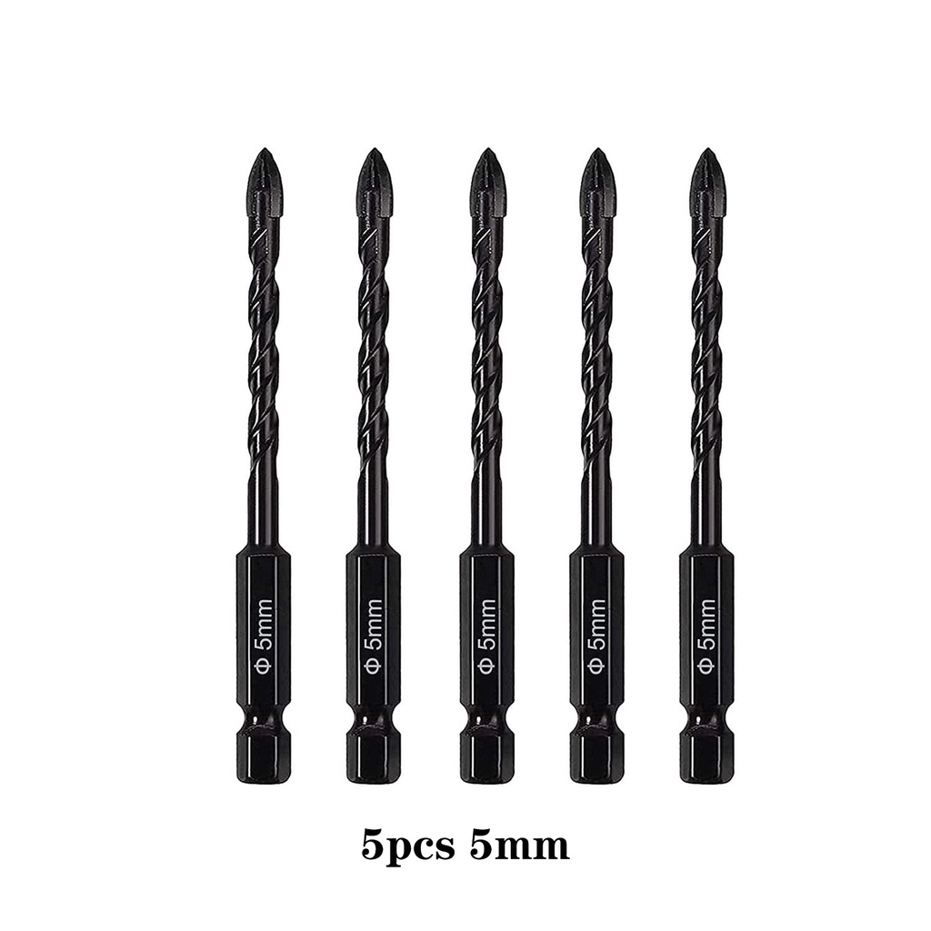 Cross Hex Tile Drill Bits Set Hard Alloy Triangle Stone Glass Ceramic Concrete Drill Bit Hole ...