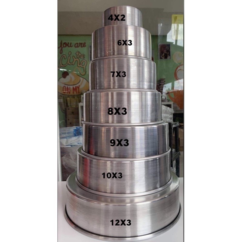 round pan / baking pan (makapal) 4x3 6x3 7x3 8x3 9x3 10x3 12x3 | Shopee ...