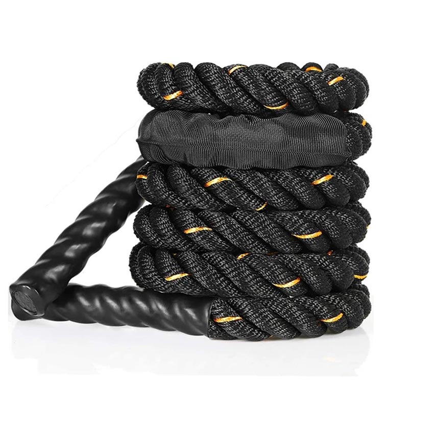 1.4kg Weighted Jump Rope 25MM * 2.8M with Protective Sleeve Battle Rope ...