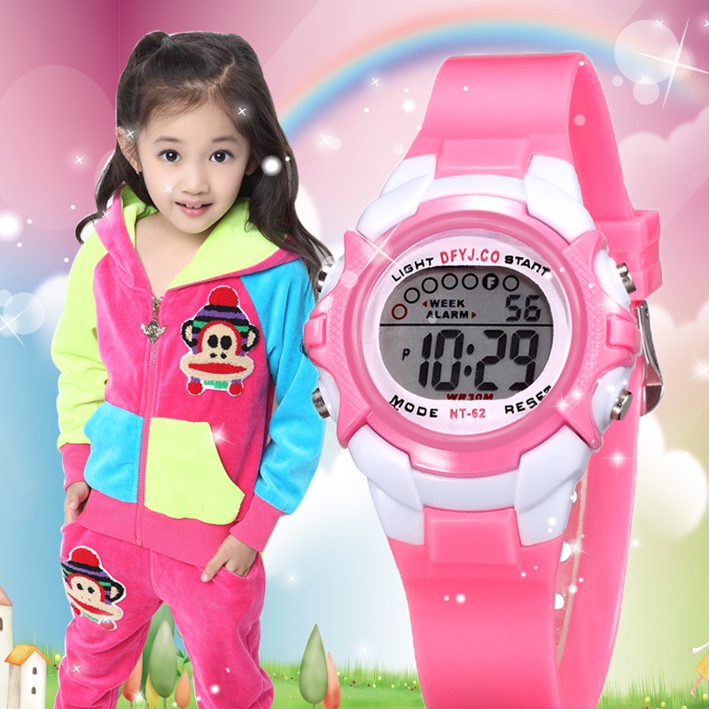 Fashion Digital Watch for Kids Girl Boy Original Waterproof Children ...