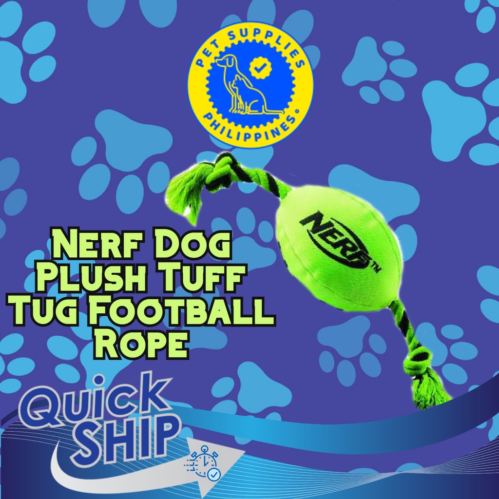 Nerf Dog Plush Tuff Tug Football Rope | Shopee Philippines