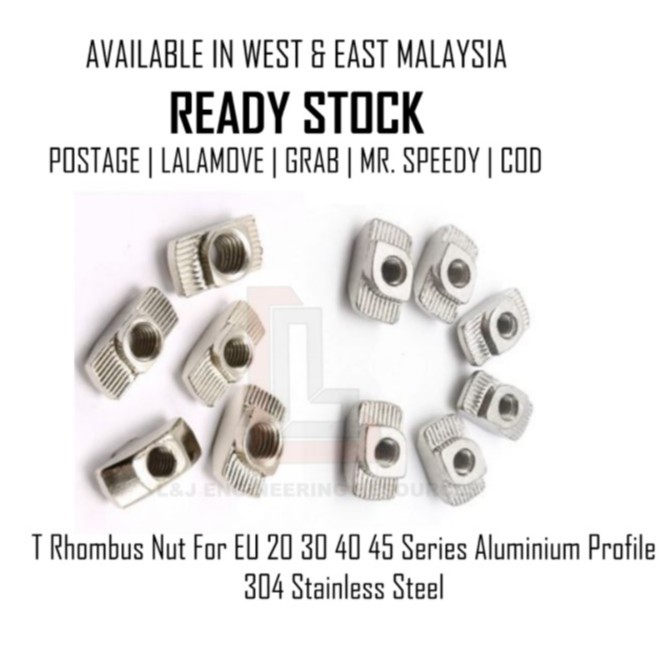 Rhombus / T Nut / Hammer Nut For EU 20 30 40 45 Series Aluminium ...