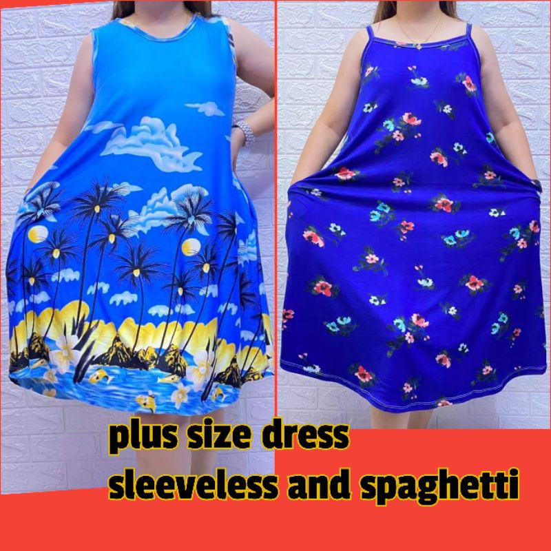 Plus size long duster dress sleeveless L-4XL with 2 side pockets ...