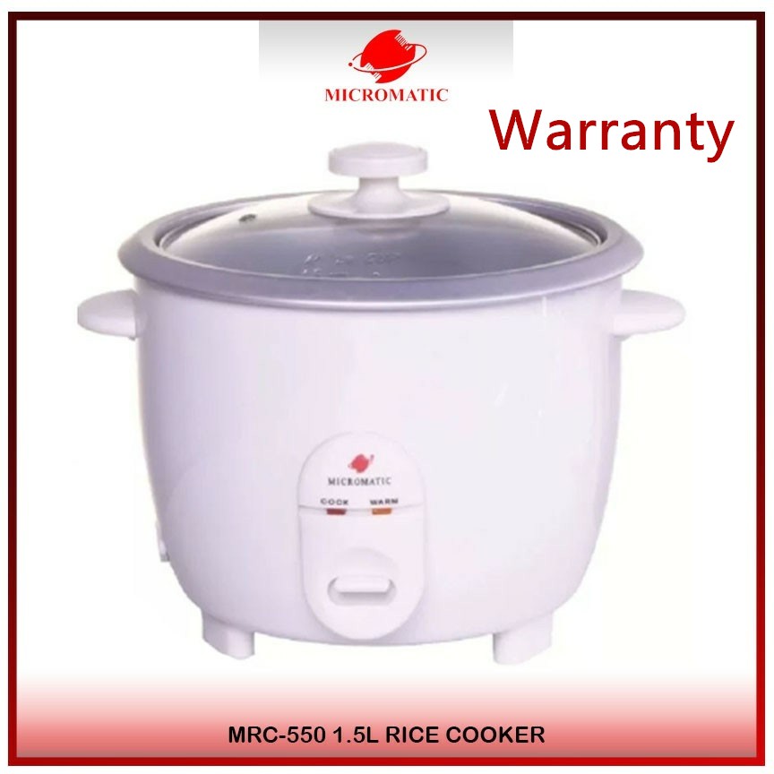 Micromatic MRC-550 1.5Liters Rice Cooker（with 1 year warranty） | Shopee ...