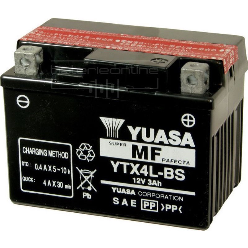 Original YUASA YTX4L-BS YTZ4V.Mio,i125,XRM125,Wave,Shogun | Shopee ...
