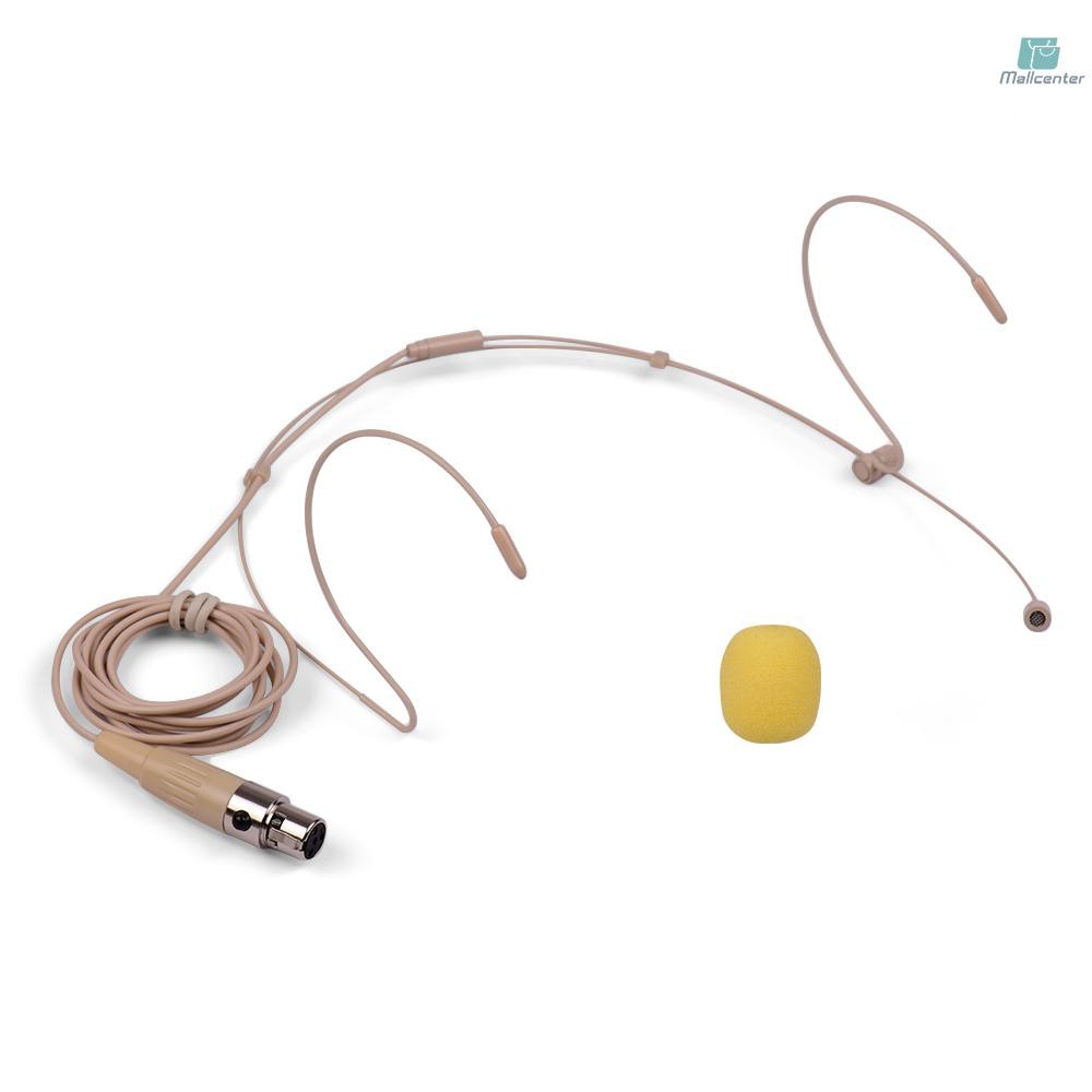 Lightweight Headworn Headset Microphone Condenser Mic 4-pin Mini XLR ...