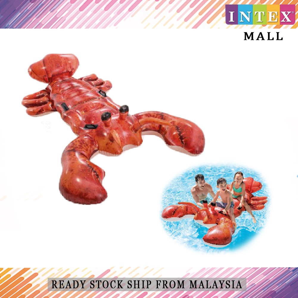 INTEX 57533 Inflatable Lobster Float Play Ride-On Water Swimming Pool ...
