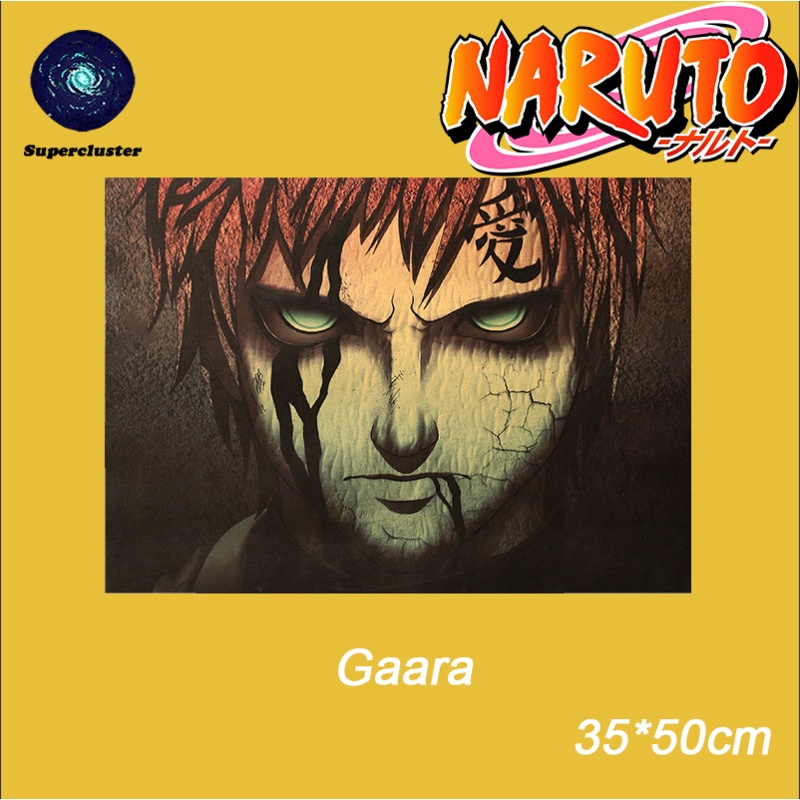 Naruto "Gaara" Anime poster Kraft Paper Wallpaper wall poster Dormitory ...