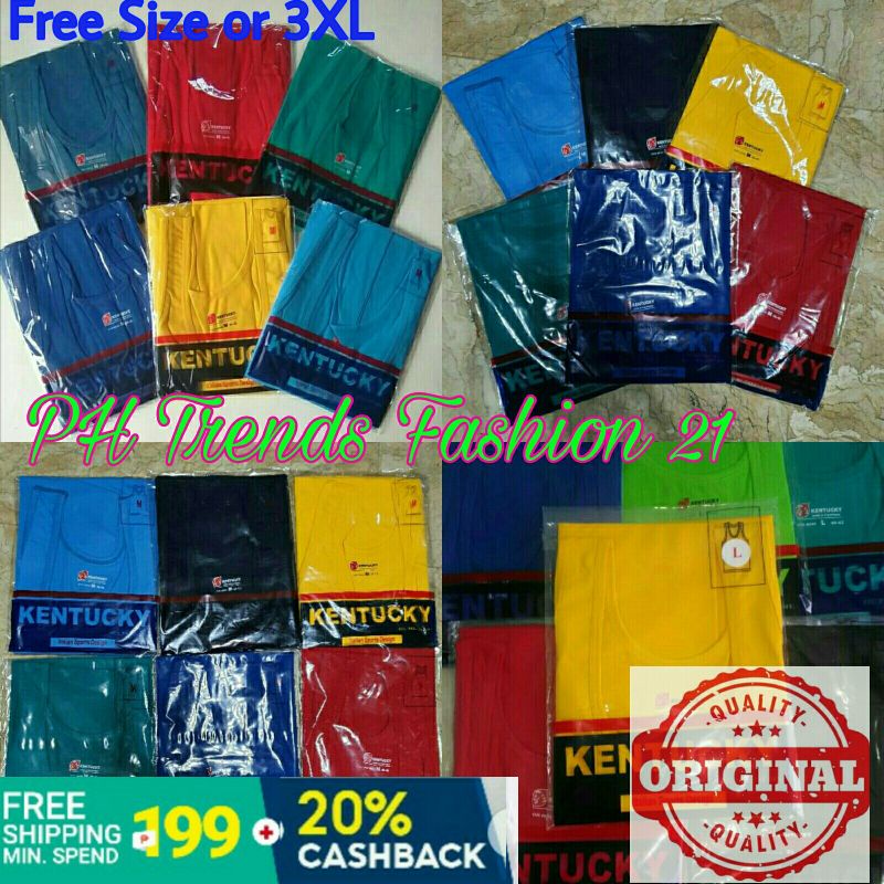 Original Kentucky Colored Sando Cotton XS to 3XL/XXXL for adult Unisex ...