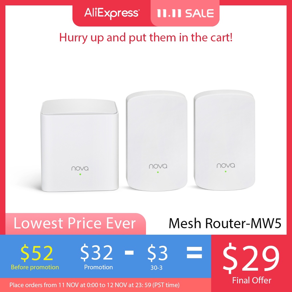 Tenda Nova Mesh WiFi System (MW5) Up to 3500 sq.ft. Whole Home Coverage ...