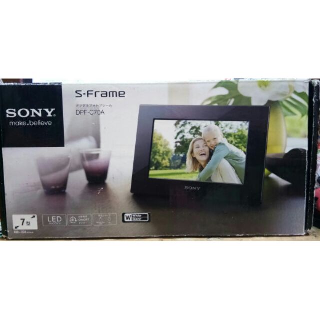 S-Frame Sony Digital Photo Frame Model DPF-C70A White New Stock ...