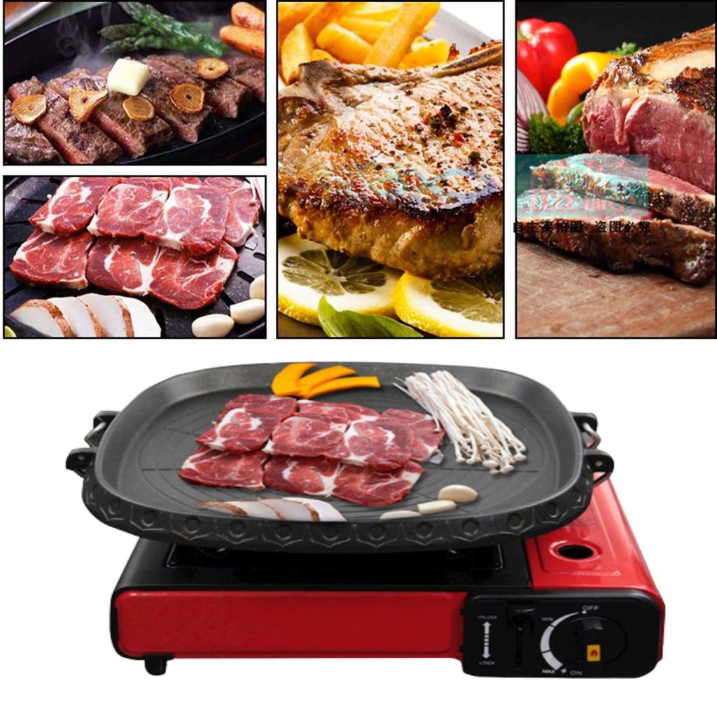 Marble Platinum Coating korean Grill Square Multi Roaster BBQ | Shopee ...
