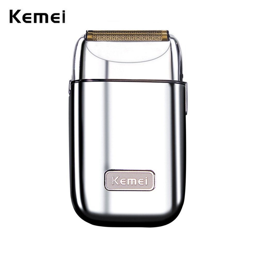 Kemei Cordless Metal Double Foil Shaver Electric Razor Men Close finish ...