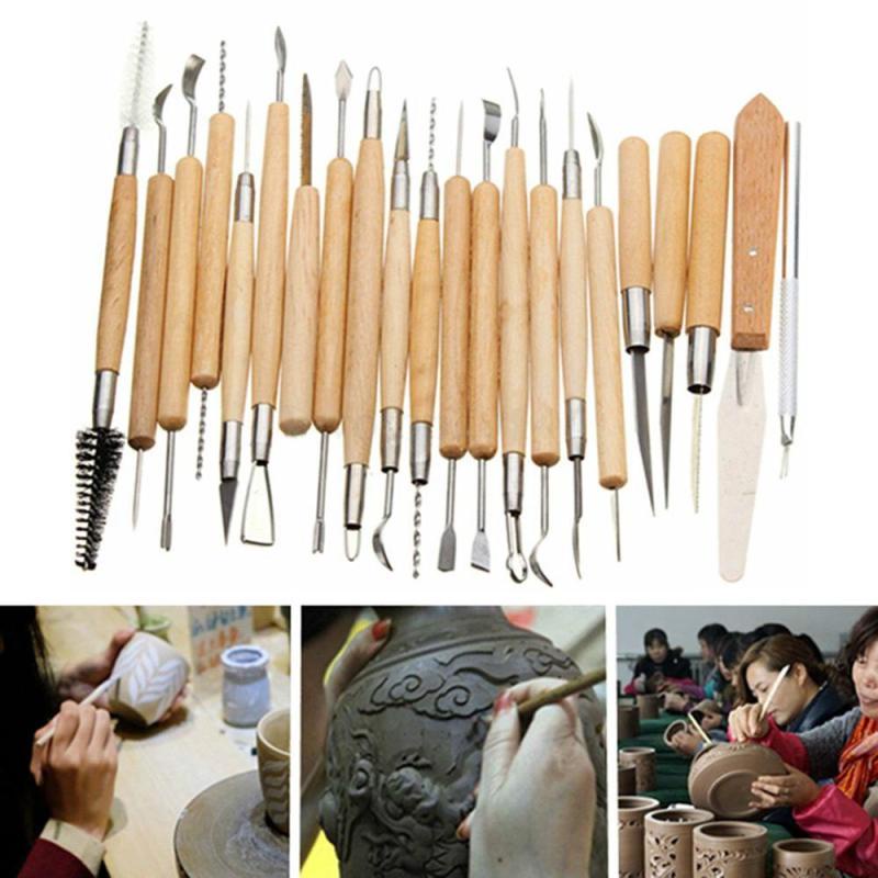 COD/Art Crafts Clay Sculpting Kit Sculpt Smoothing Wax Carving Pottery ...