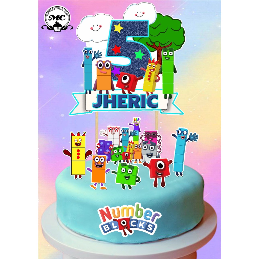 number block theme cake topper | Shopee Philippines