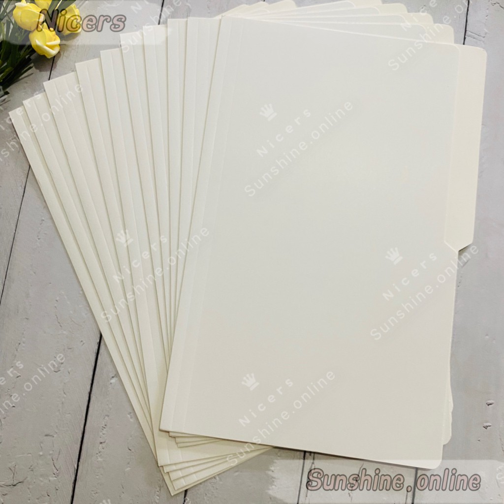 10pcs (Long) Thick Kraft / White Folder 15pts Size Legal | Shopee ...
