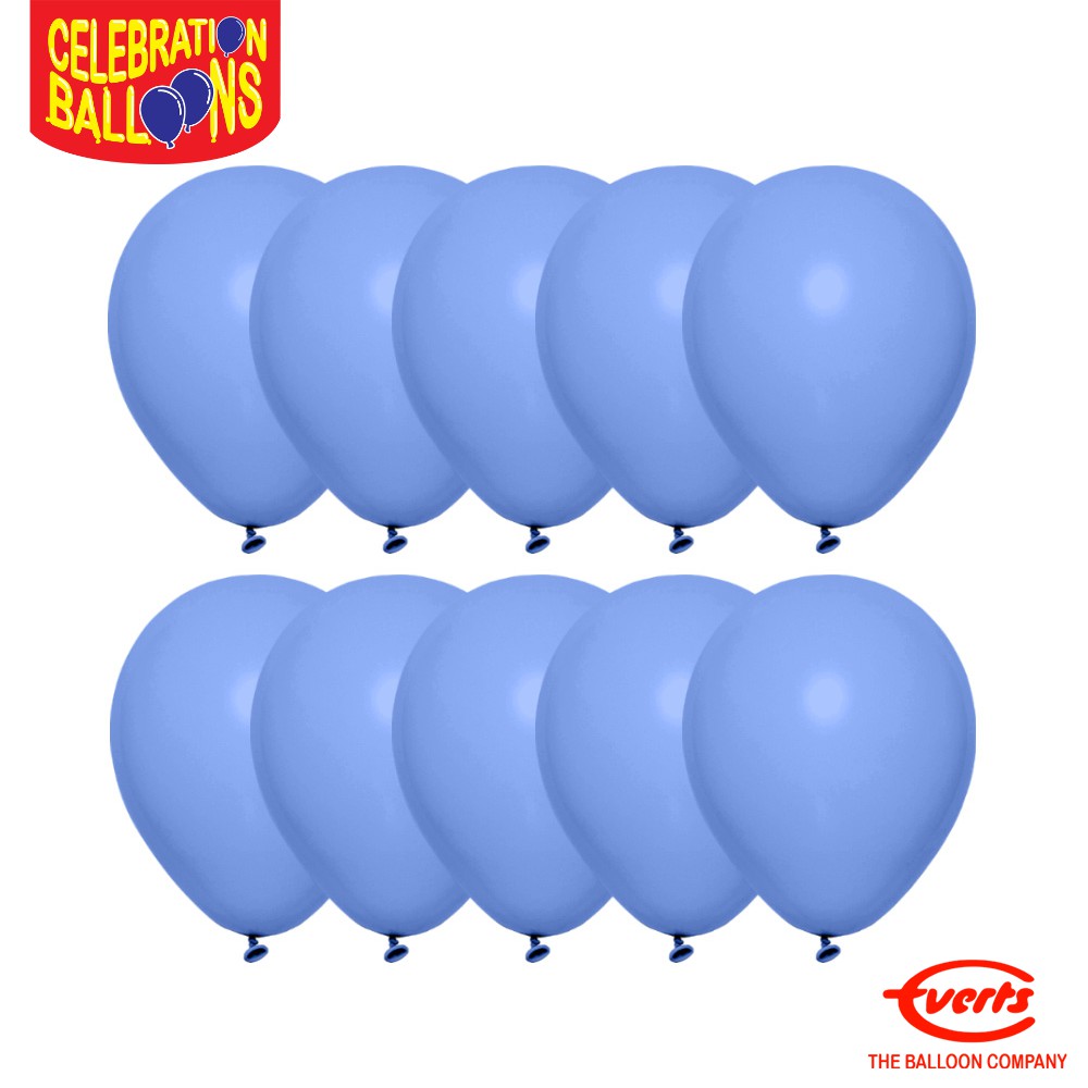 Celebration Balloons 10 pcs - 10 inches Blue Latex Round Balloon ...
