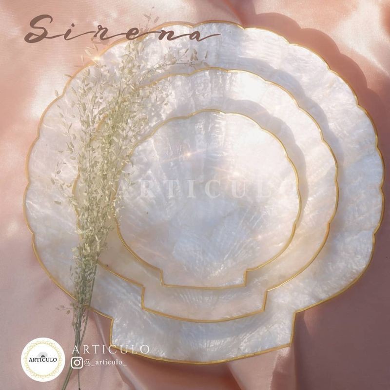 ARTICULO - SIRENA ( PURE CAPIZ Shell Catch Plate / charger plate ...