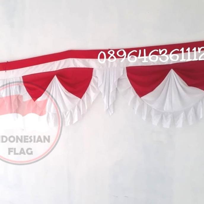 PUTIH MERAH Red And White Flag Tassel Triangle 10 Meters Wave | Shopee ...