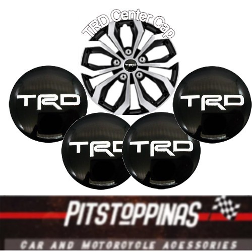 TRD Car Center Cap Emblem Wheel sticker Hub Caps Mags Silver Logo 3D ...