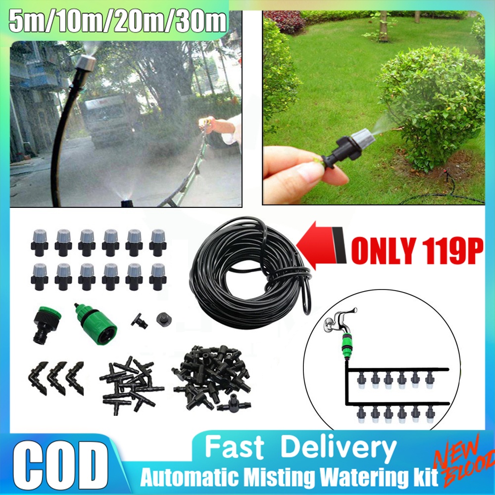 5m/10m/20m/30m Automatic Misting Watering kit Garden Pouring Drip ...
