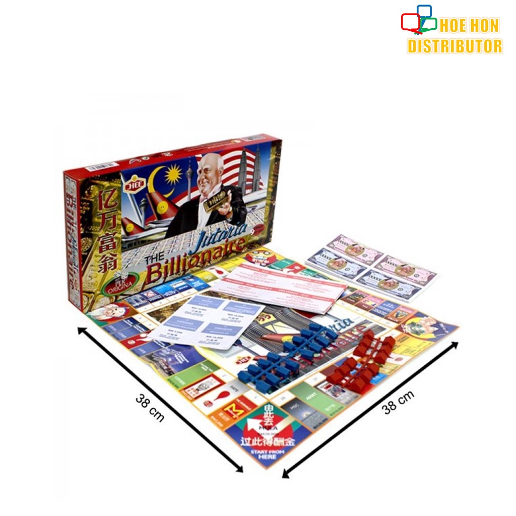 HEE Billionaire Millionaire Monopoly Board Dice Game Jutaria | Shopee ...